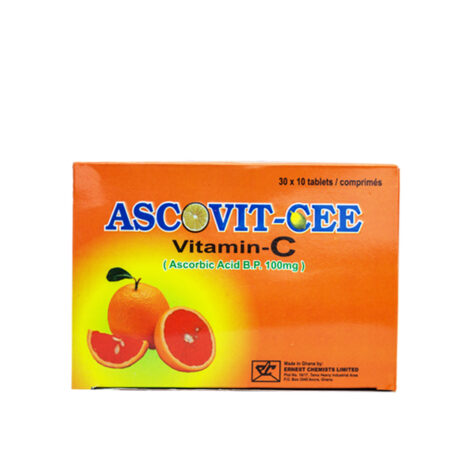 ASCOVIT-CEE (VIT. C) TABS 100MG 300′ – Country Medical Pharmacy