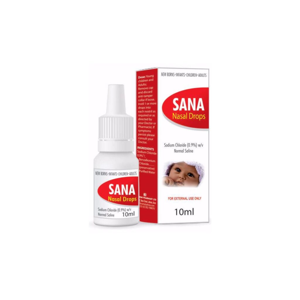 SANA 0.9% NASAL DROPS 10ML – Country Medical Pharmacy