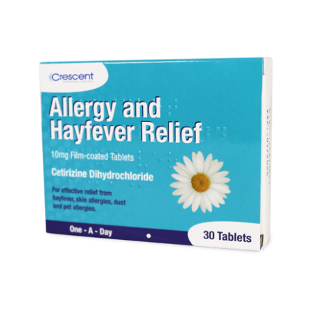 ALLERGY AND HAYFEVER RELIEF 10MG TABS 30S CRESCENT – Country Medical ...
